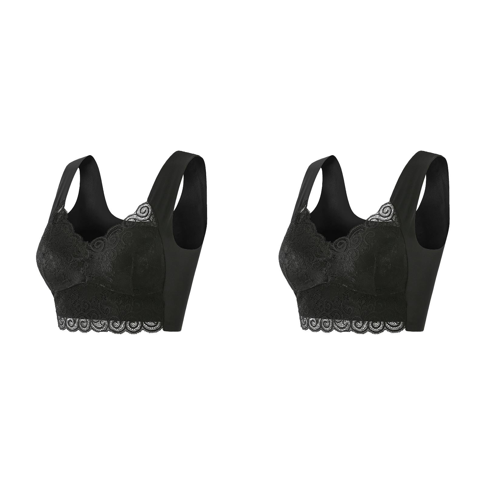 2 Pack,Lace Bra Plus Size Bra Women Underwear Bralette Crop Top Female ...