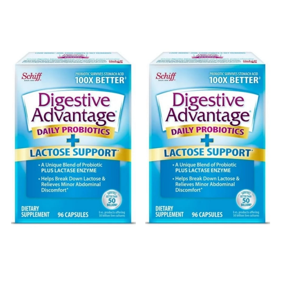 Digestive Advantage Lactose Defense Formula, 2 Pack, 96 Capsules ...
