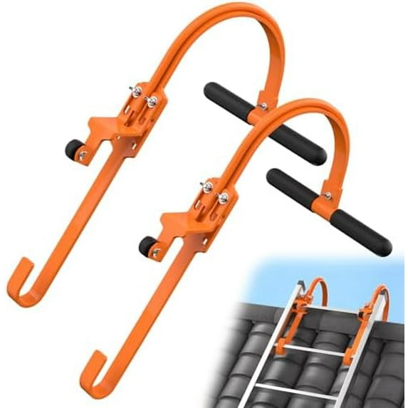 2 Pack Ladder Hooks for Roof Ridge with Wheel,Heavy Duty Ladder Roof ...