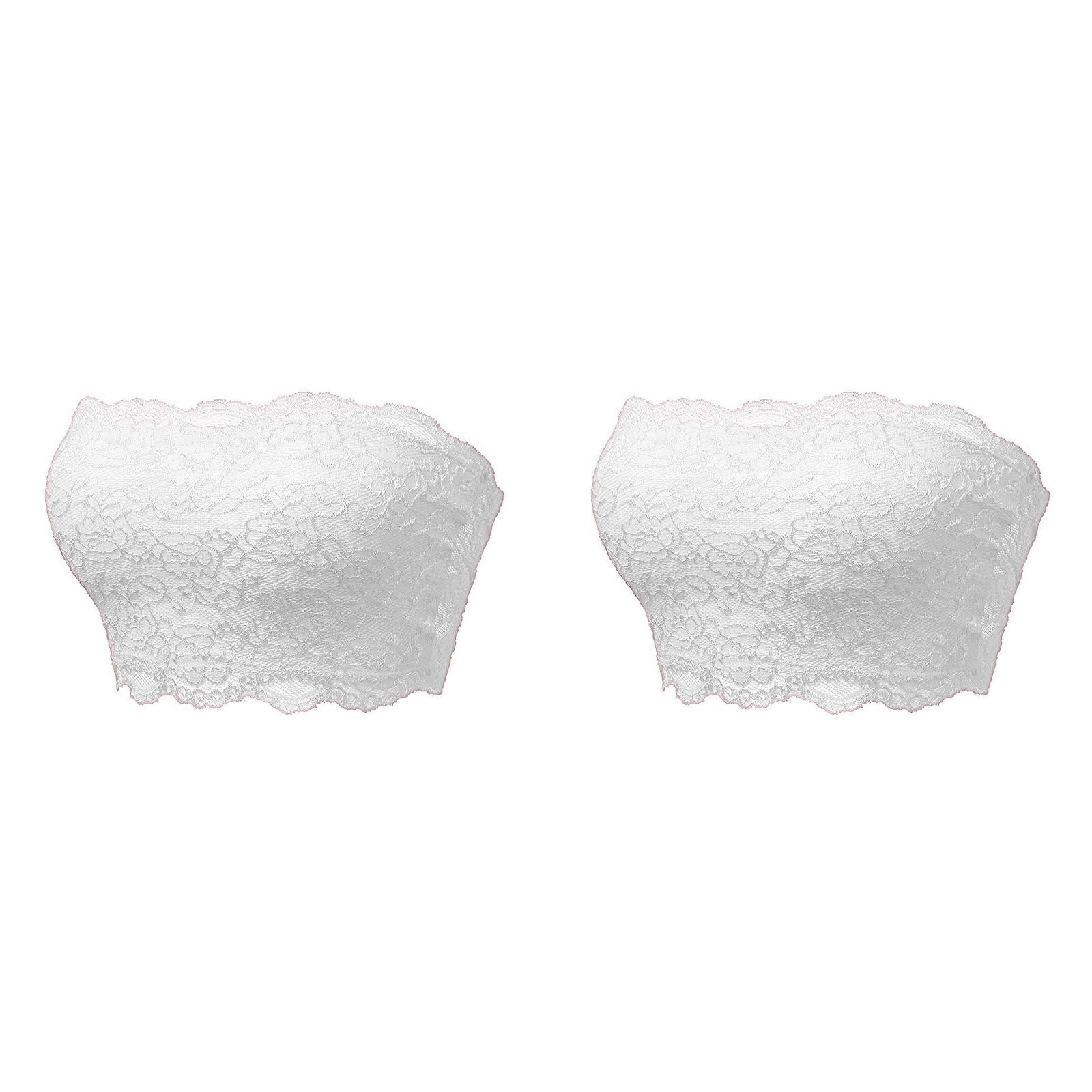 2 Pack,Ladies Seamless Tube Top Lace Beauty Back Chest Wrapping ...