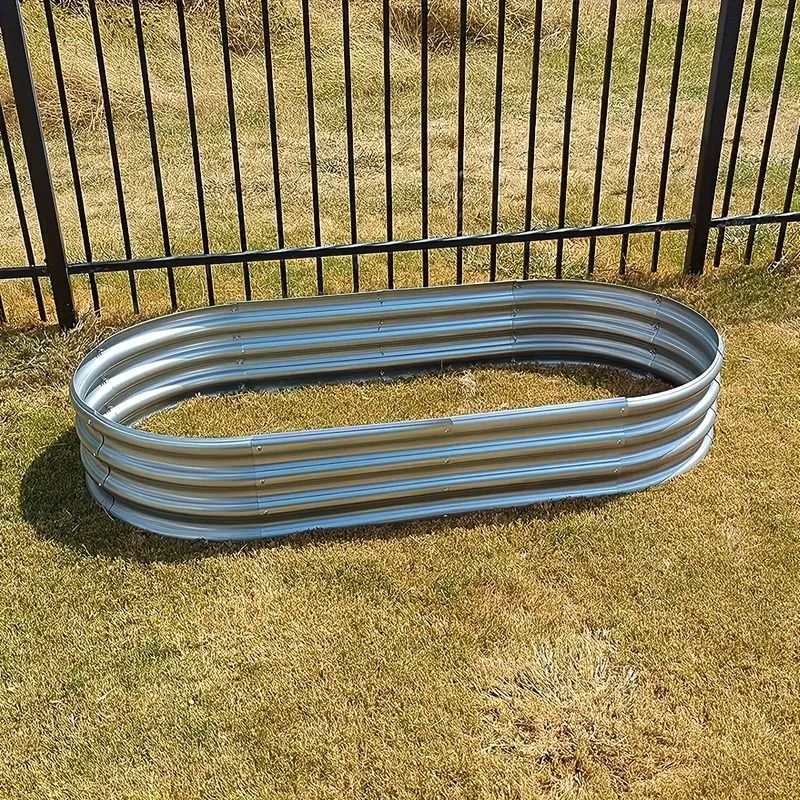 2 Pack Land Guard Zincized Raised Garden Bed Sets, Zincized Planting ...
