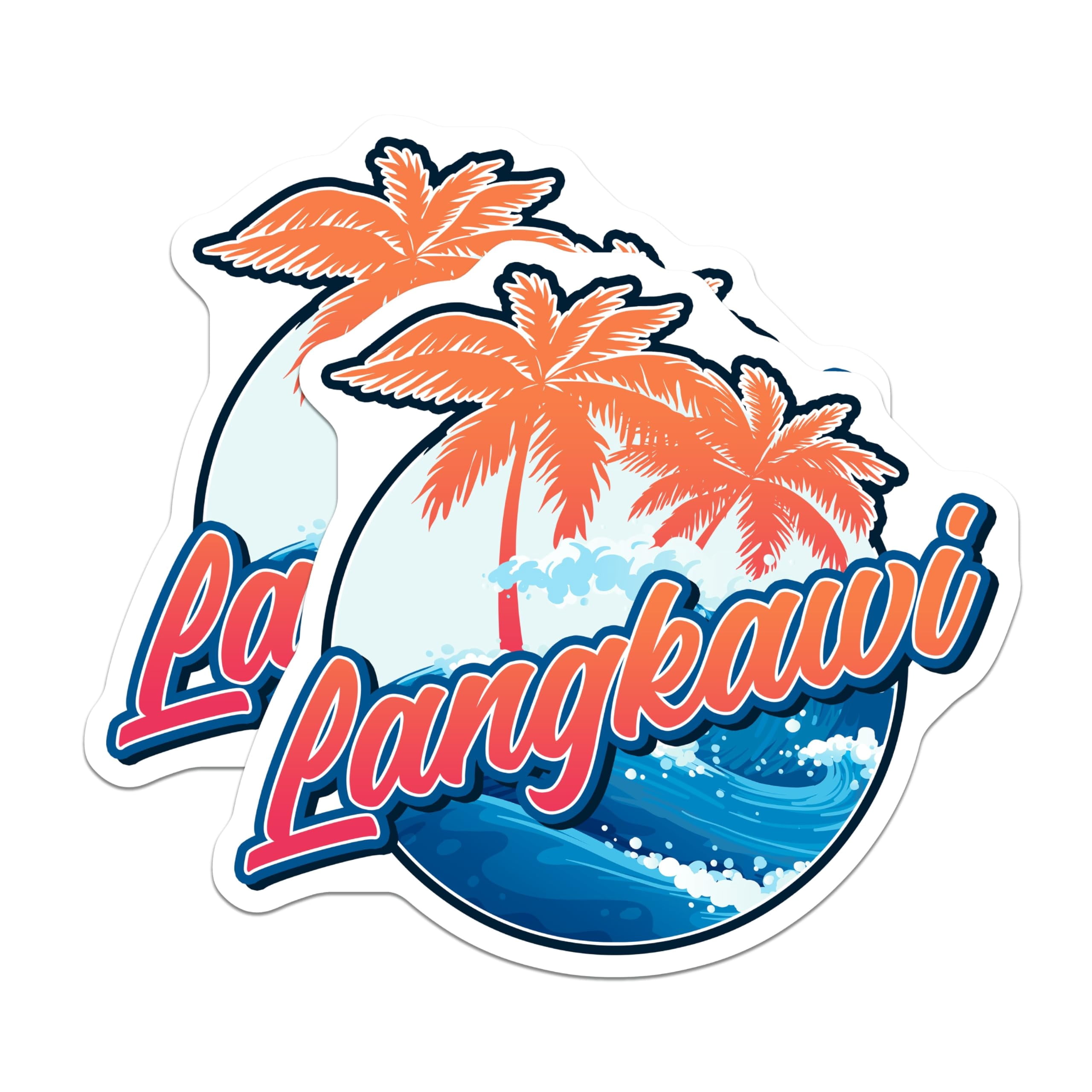 (2 Pack) Langkawi Stickers - Malaysia Travel - Tropical Island Souvenir ...