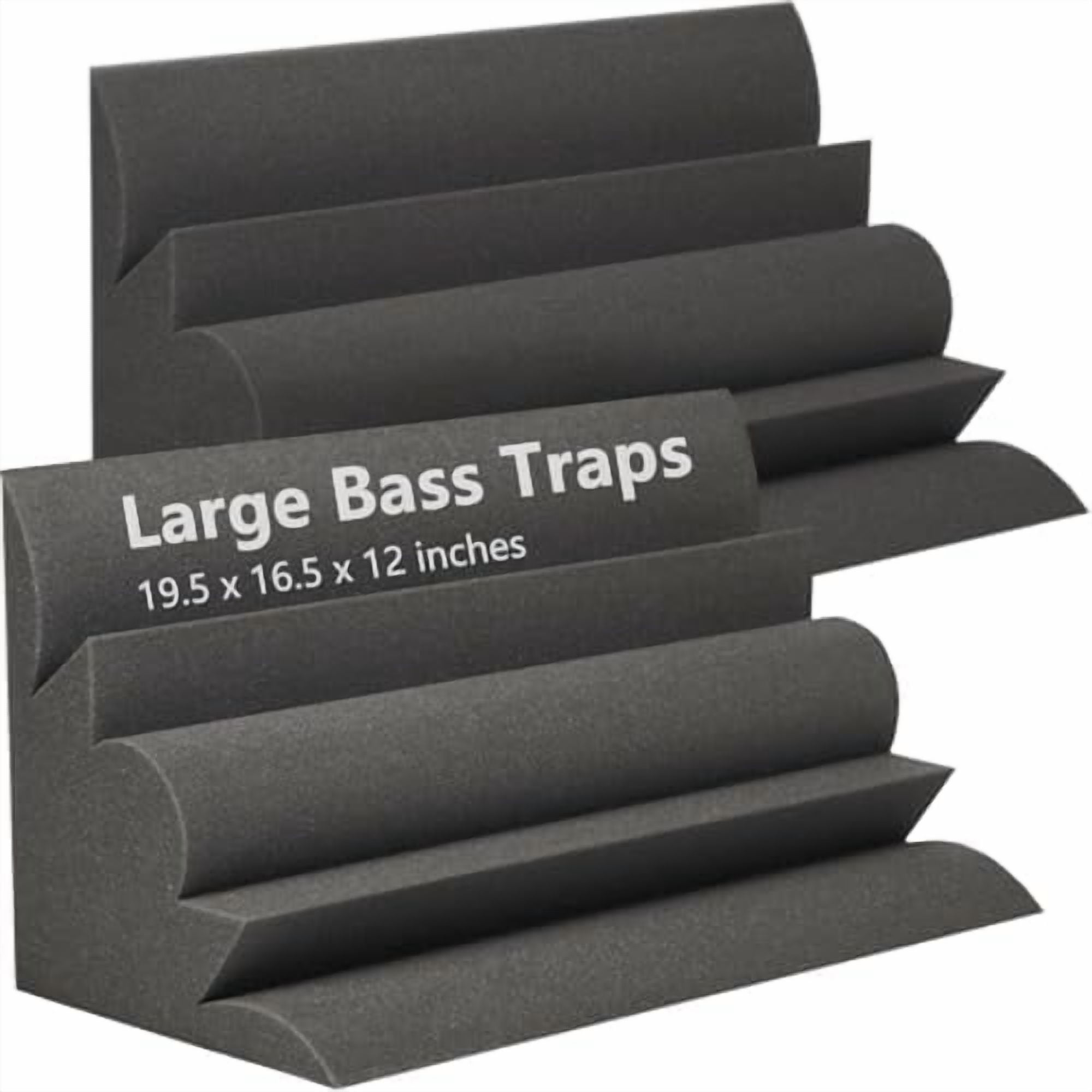 2 Pack Large Bass Traps, 19.5” x 16.5” x 12” Super Chunk Bass Trap ...