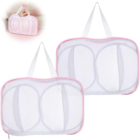 2 Pack Large Bra Laundry Bags for Washing Machine, Brassiere Wash Bags ...