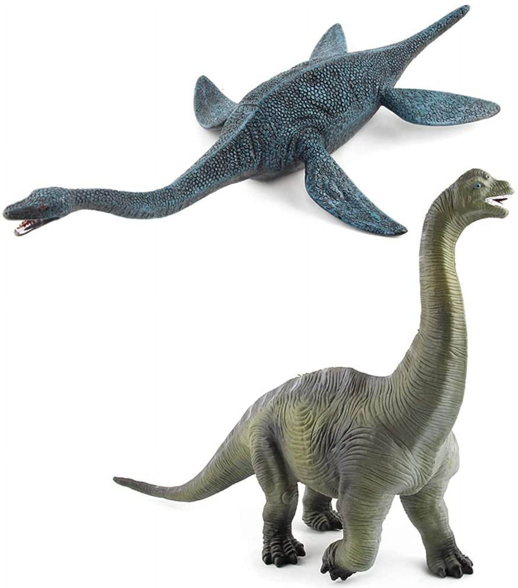 2 Pack Large Dinosaur Figure Toys Brachiosaurus & Plesiosaur, Jumbo ...