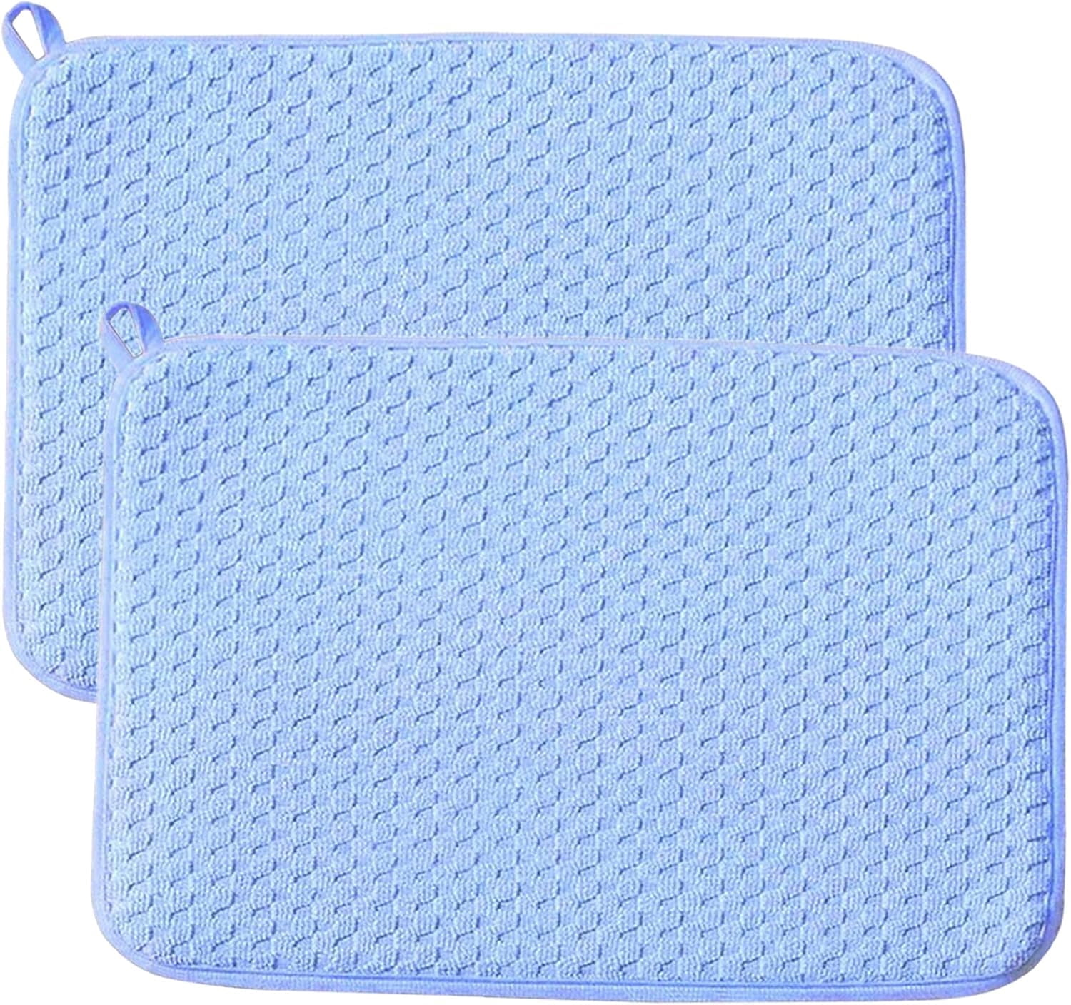 2 Pack Large Dish Drying Mat,Absorbent Microfiber Dishes Drainer Mats ...