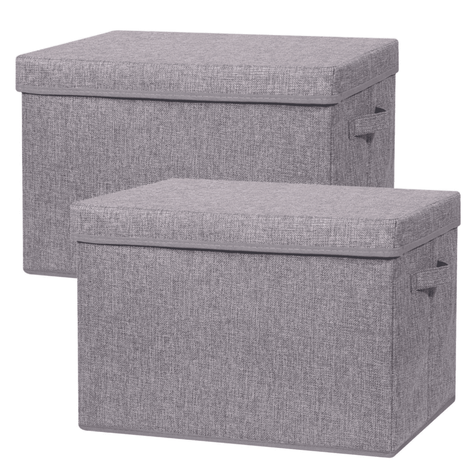 2 Pack Large Foldable Storage Box with Lids Fabric Storage Cube ...