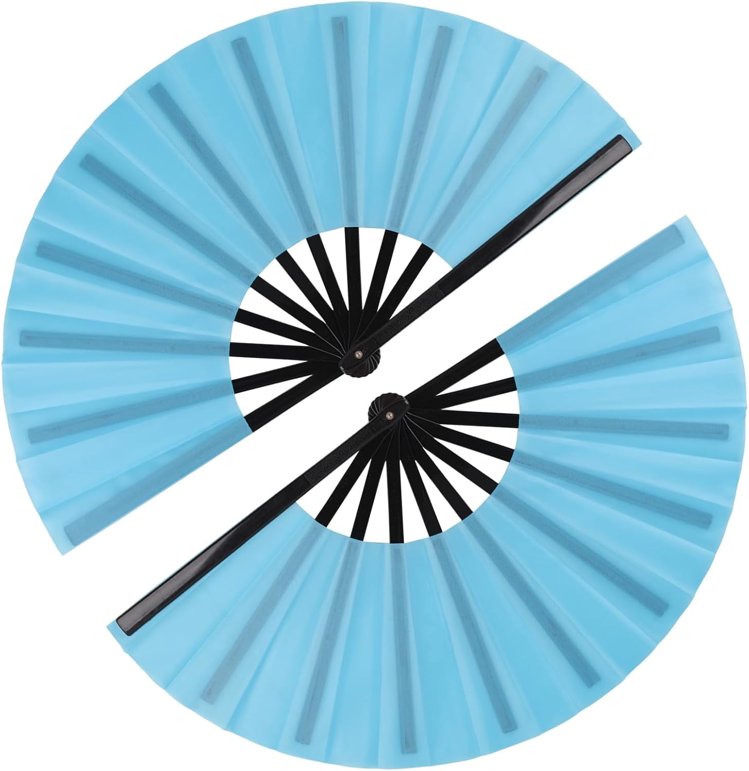2 Pack Large Folding Hand Fan for Men/Women, Rave Fan Vintage Retro ...