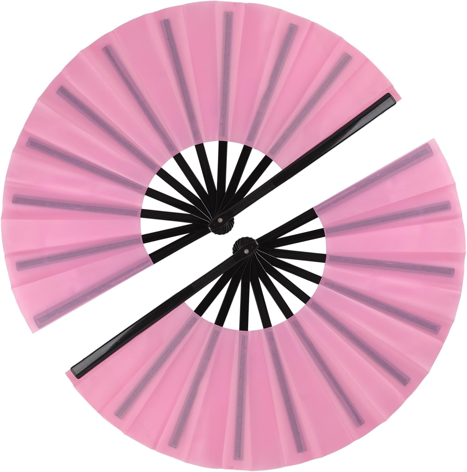 2 Pack Large Folding Hand Fan for Men/Women, Rave Fan Vintage Retro ...