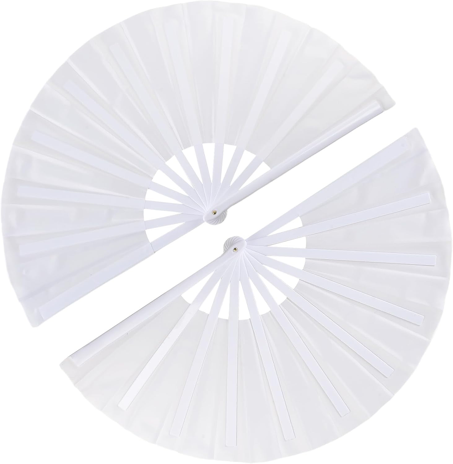 2 Pack Large Folding Hand Fan for Men/Women, Vintage Retro Fabric Fans ...