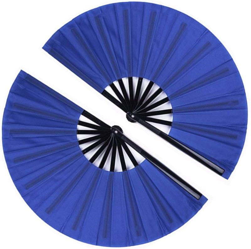 2 Pack Large Folding Hand Fans Clack Handheld Fan for Party, Glitter ...