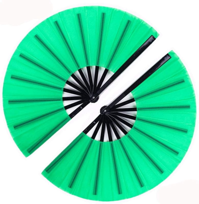 2 Pack Large Folding Hand Fans Clack Handheld Fan for Party, Glitter ...