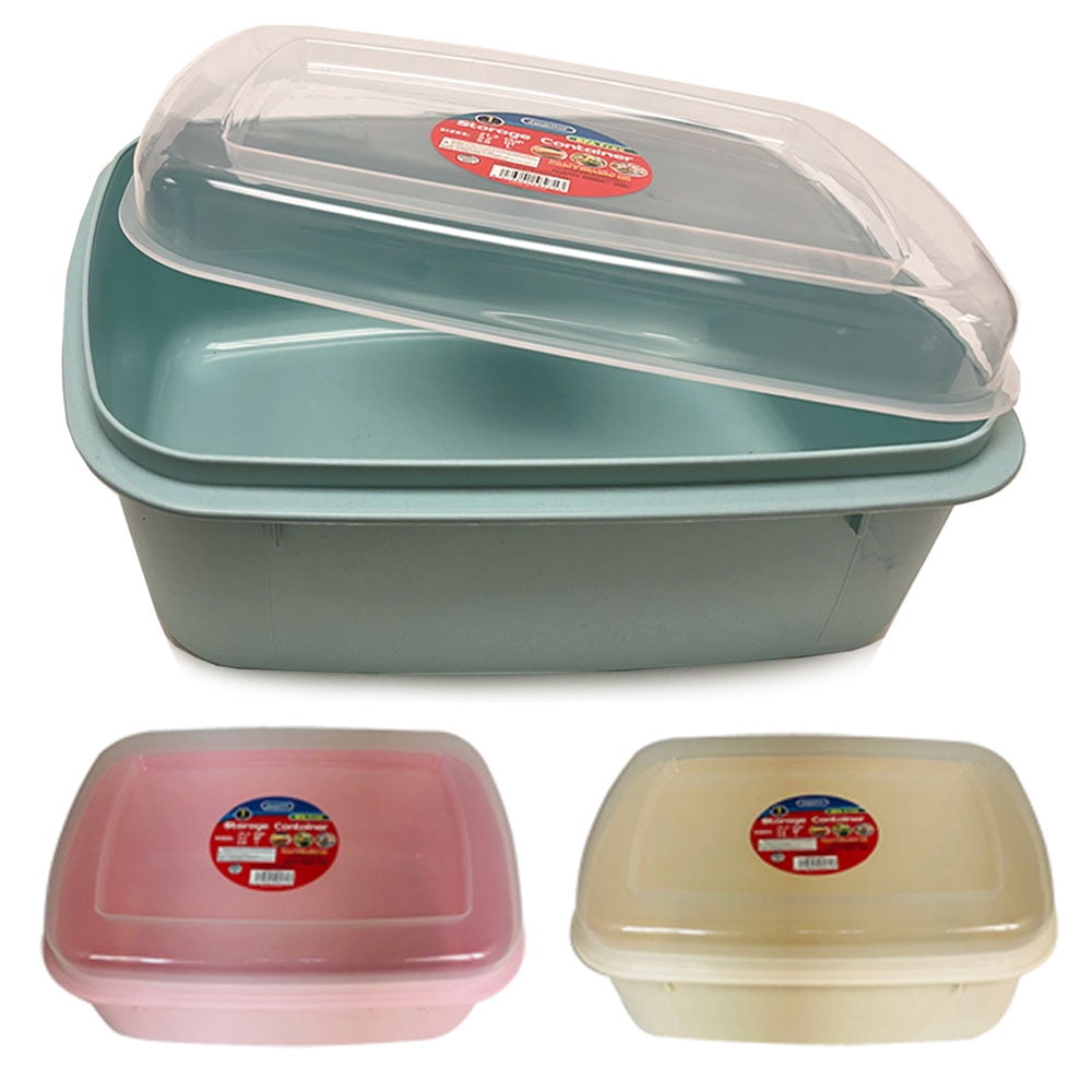 2 Pack Large Food Storage Container W/ Lids 5L Refrigerator Reusable ...