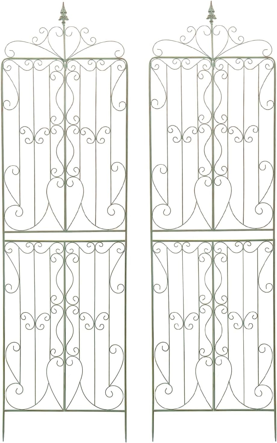 2 Pack Large Garden Trellis for Climbing Plants 92.5 Inch Tall Rustic ...