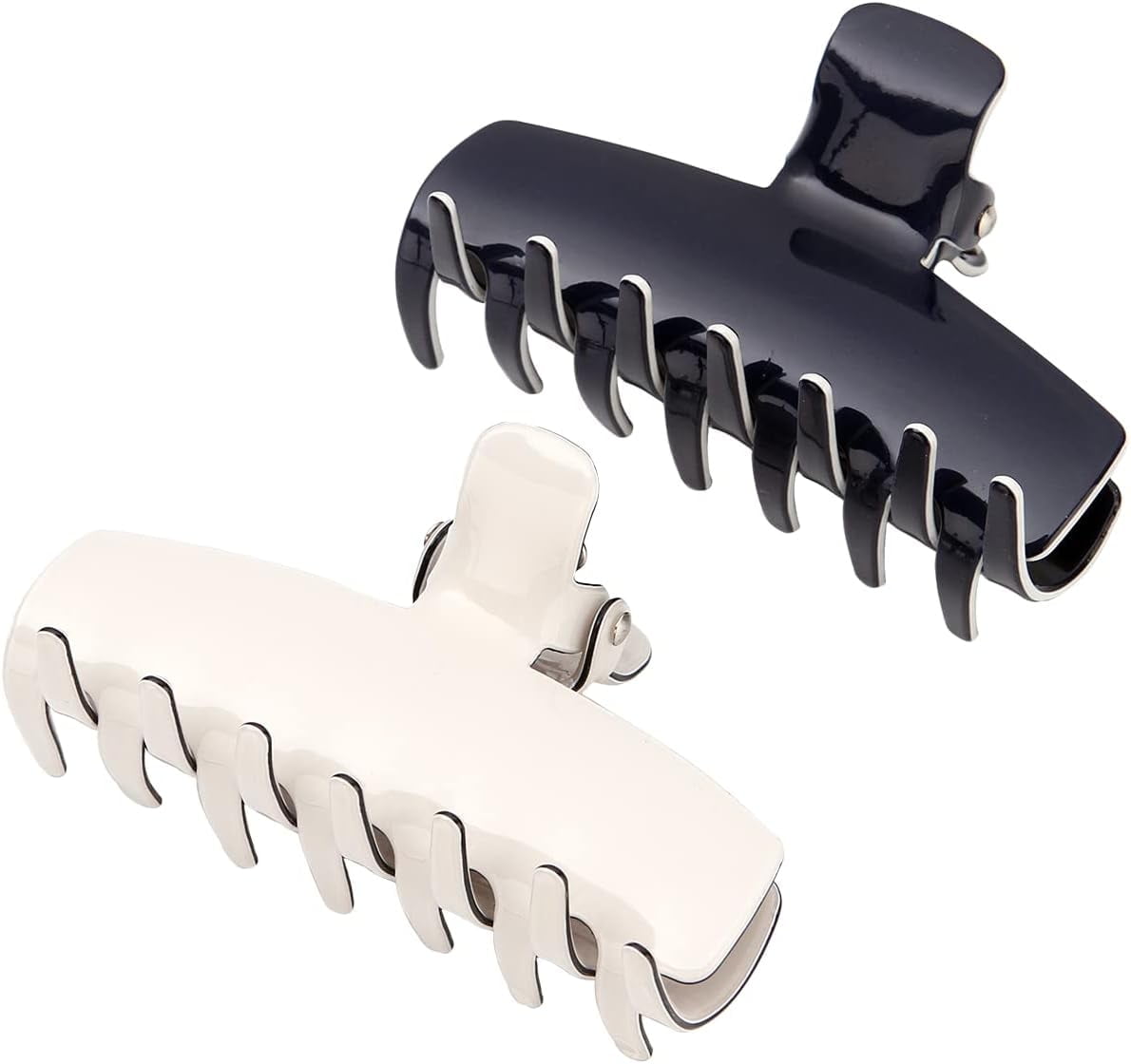 2 Pack Large Hair Claw Clips for Women and Girls, Acrylic Strong Hold ...