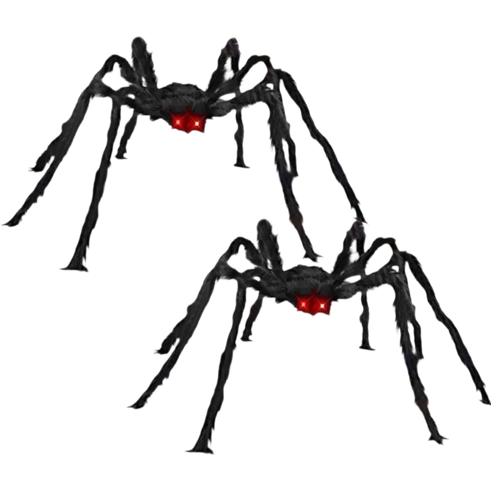 2 Pack Large Halloween Black Spider Decorations With Red Markings, 30 ...
