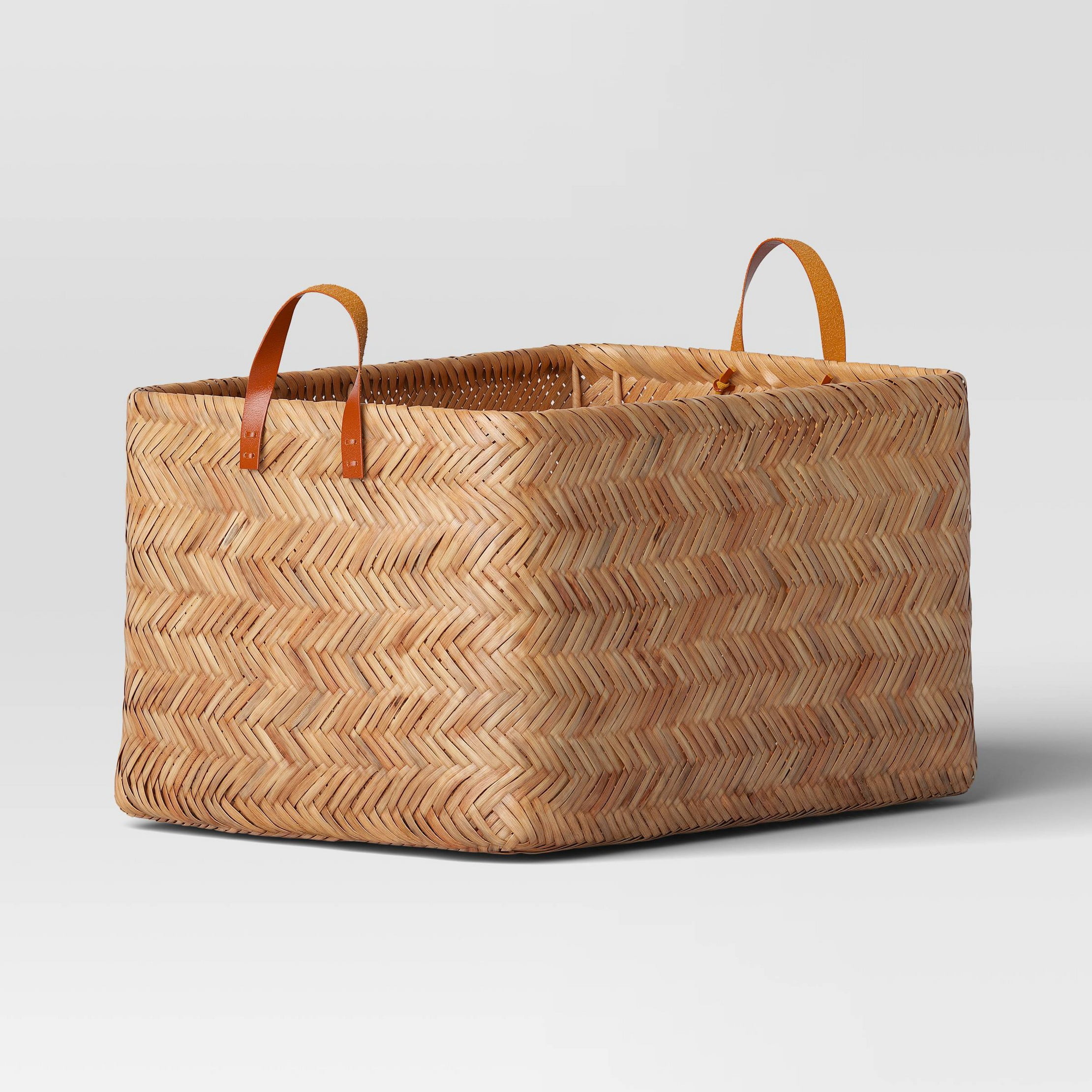 [2 Pack]- Large Herringbone Weave Basket - - Walmart.com