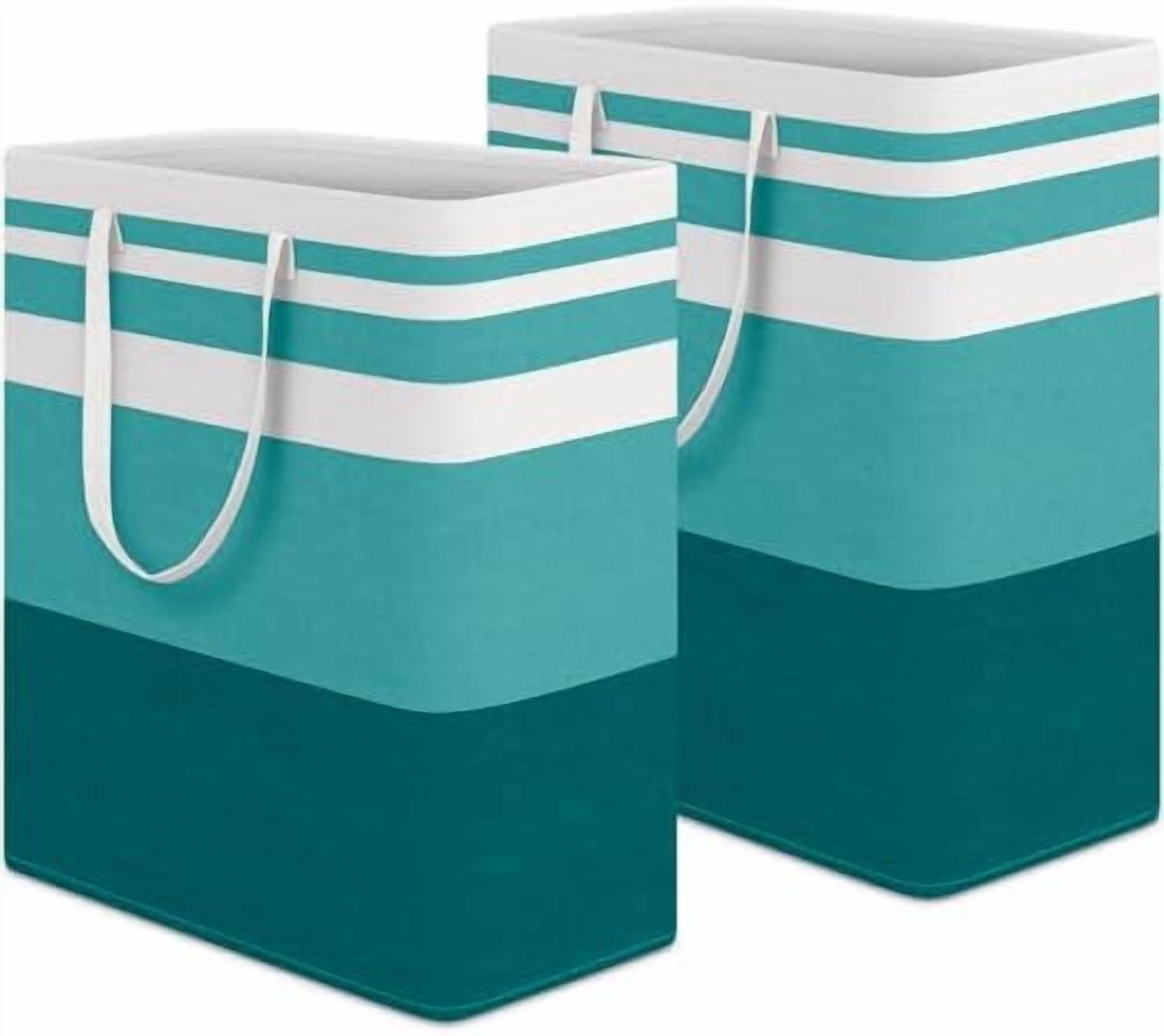 2-Pack Large Laundry Basket, Waterproof, Freestanding Laundry Hamper ...