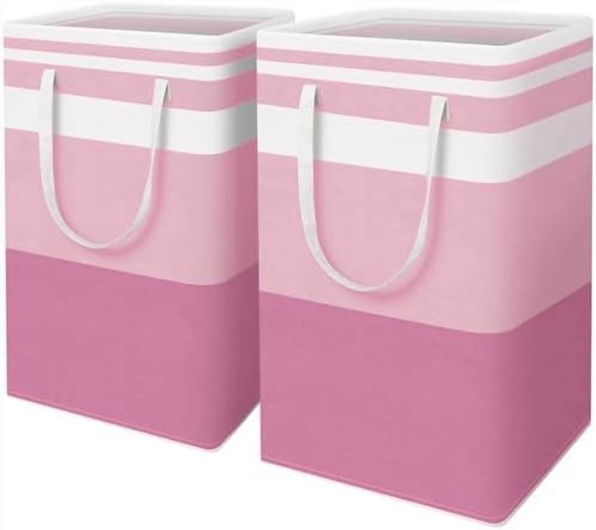 2 Pack Large Laundry Baskets, Waterproof, Freestanding Laundry Hampers ...