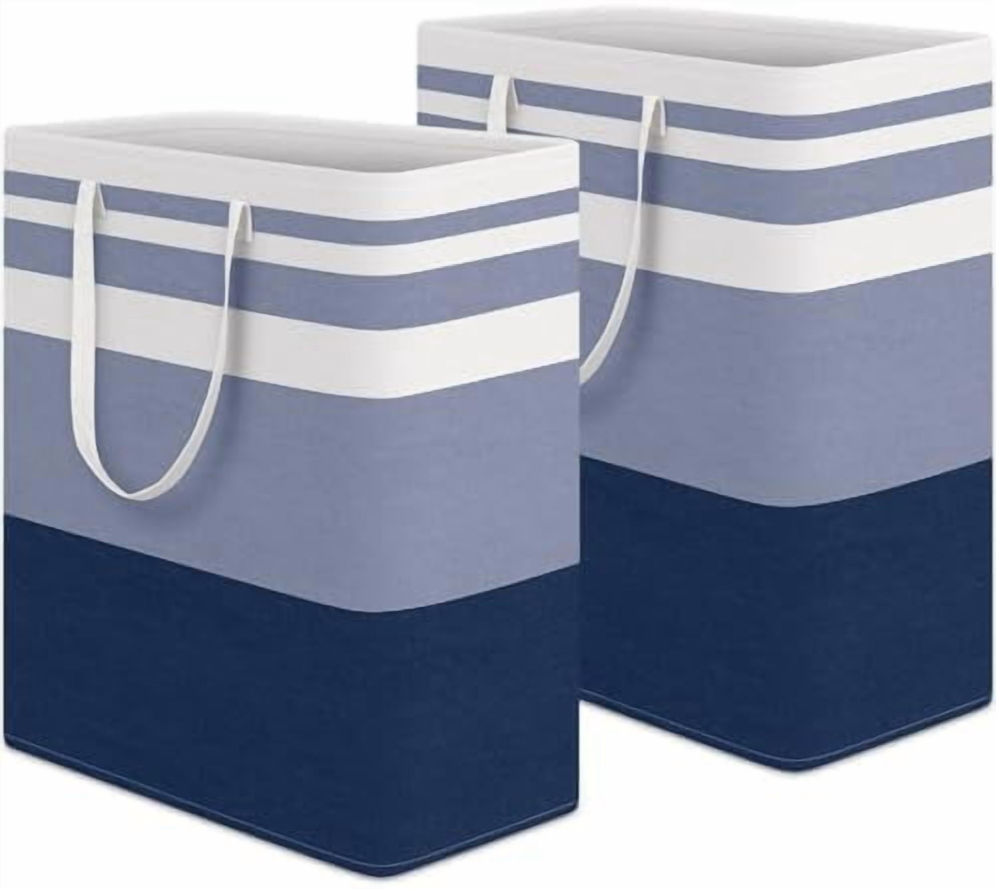 2 Pack Large Laundry Baskets, Waterproof, Freestanding Laundry Hampers ...