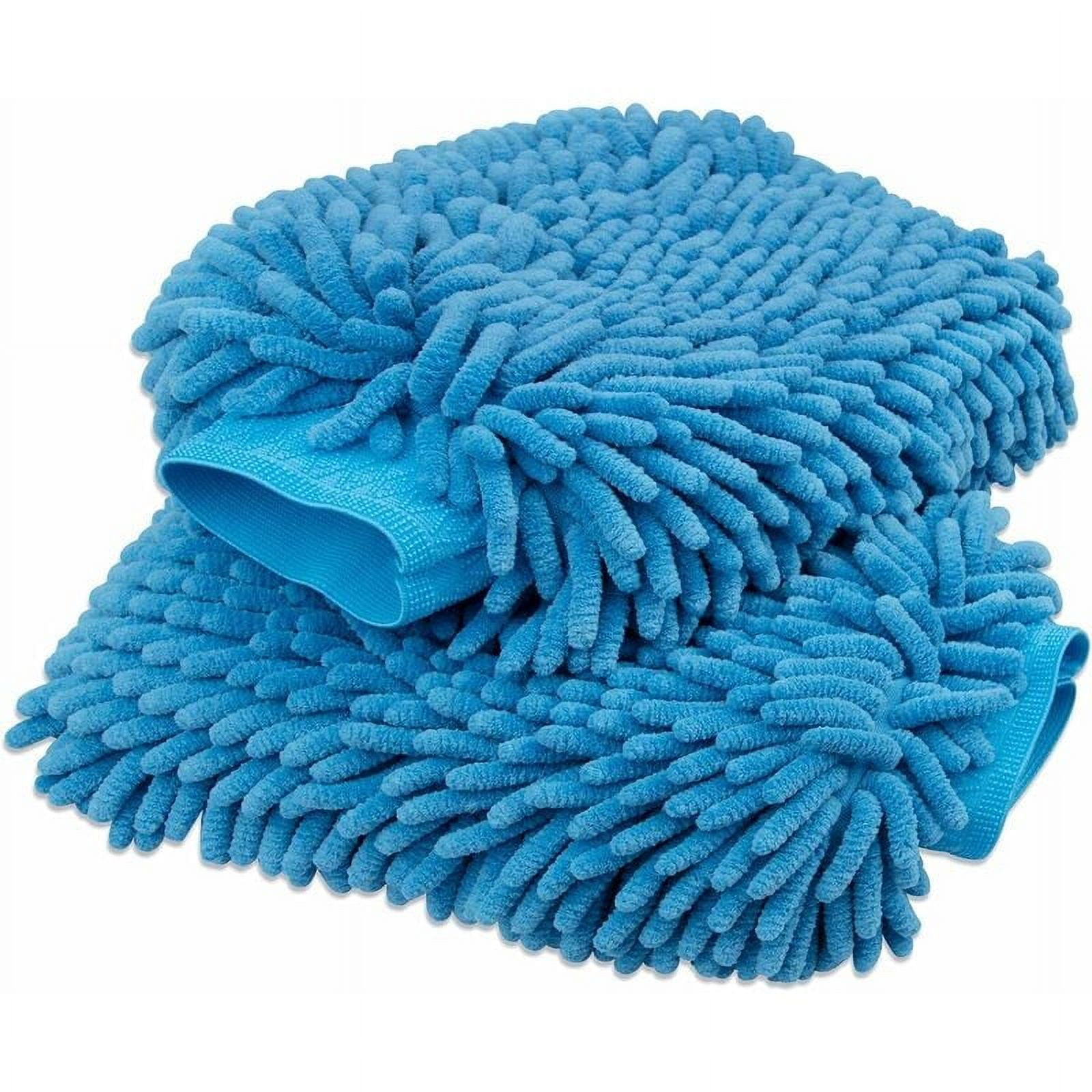 2-Pack Large Microfiber Car Wash Mitts, Premium Chenille, No Scratch ...