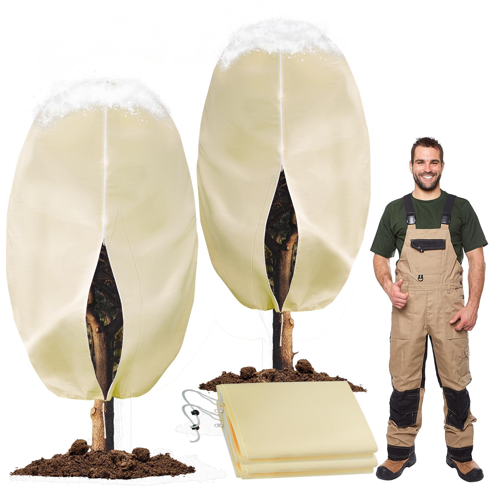 2 Pack Large Plant Covers Freeze Protection 4x6ft Tree Cover Winter ...