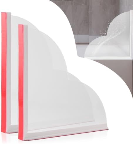 2 Pack Large Shower Splash Guard for Walk in Shower, Upgrade 9.25 x 9. ...