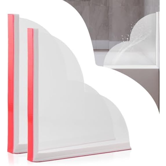 2 Pack Large Shower Splash Guard for Walk in Shower, Upgrade 9.25 x 9. ...
