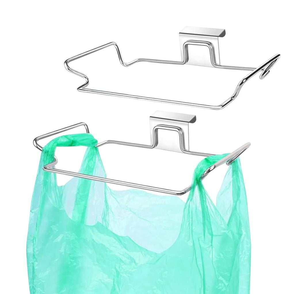 2 Pack Large Stainless Steel Garbage Bag Holder for Kitchen Cabinets ...
