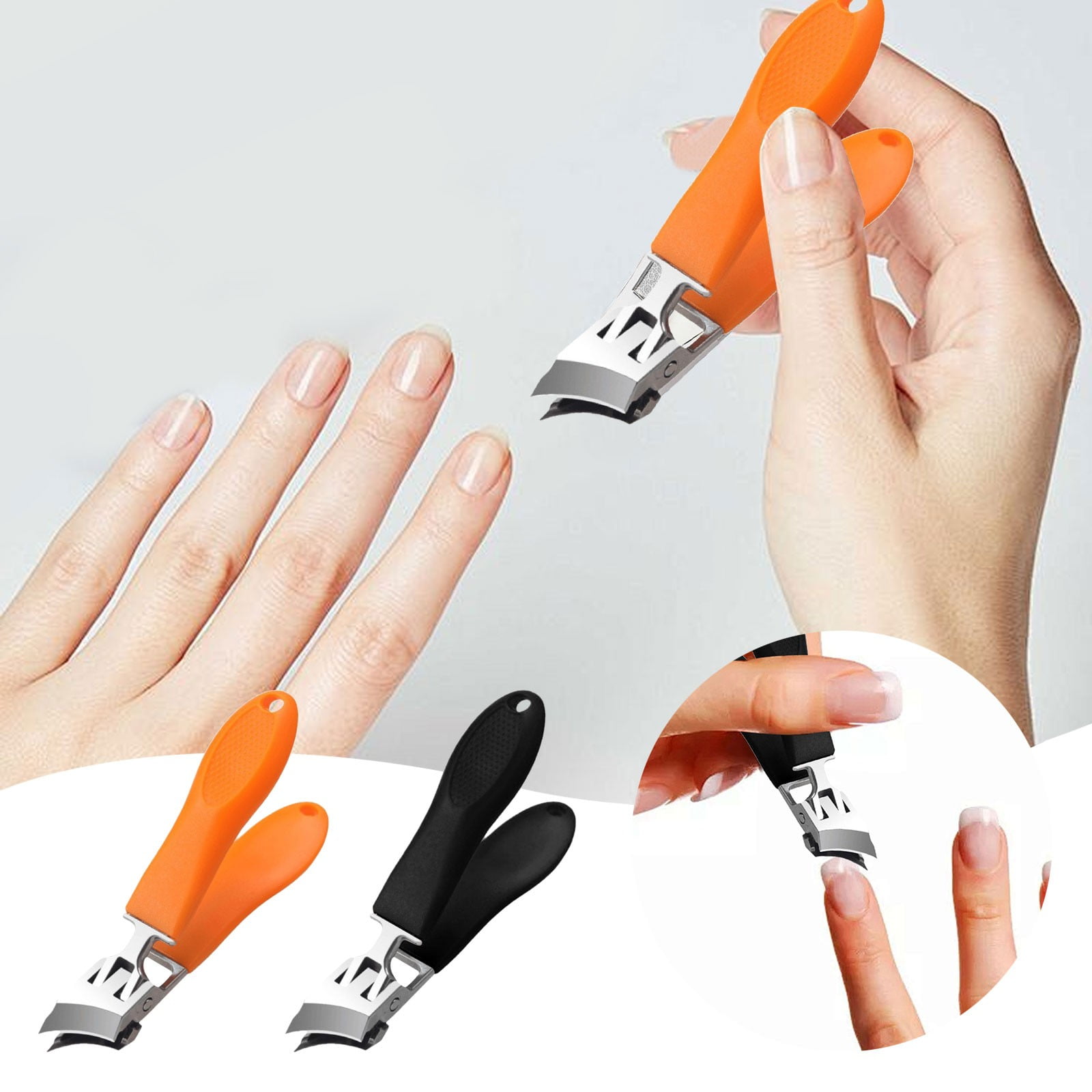 2 Pack Large Wide Jaw Opening Toe Nail - Long Handle No Splash ...
