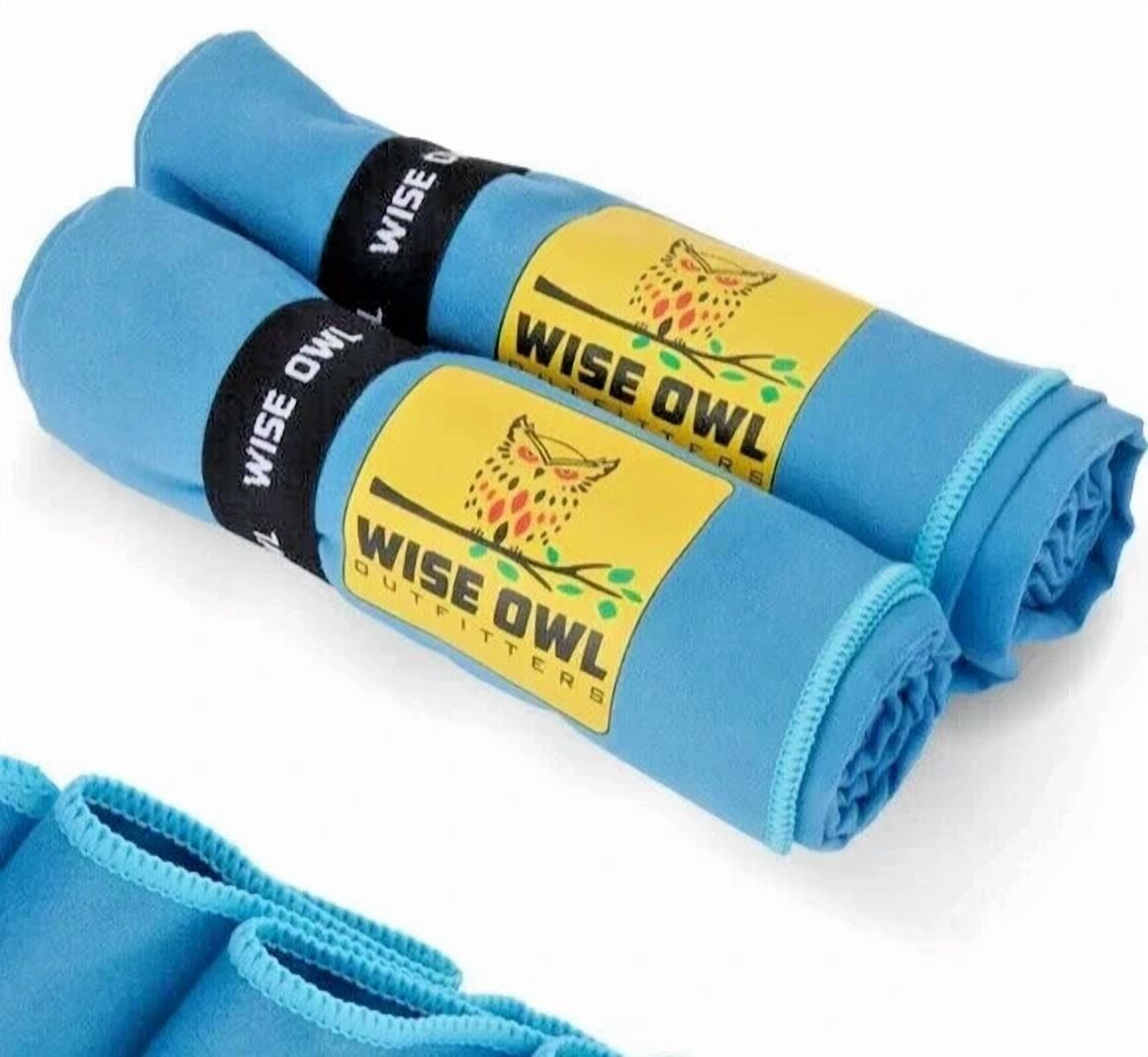 2 Pack Large Wise Owl Outfitters Quick Dry Microfiber Towels Marine ...