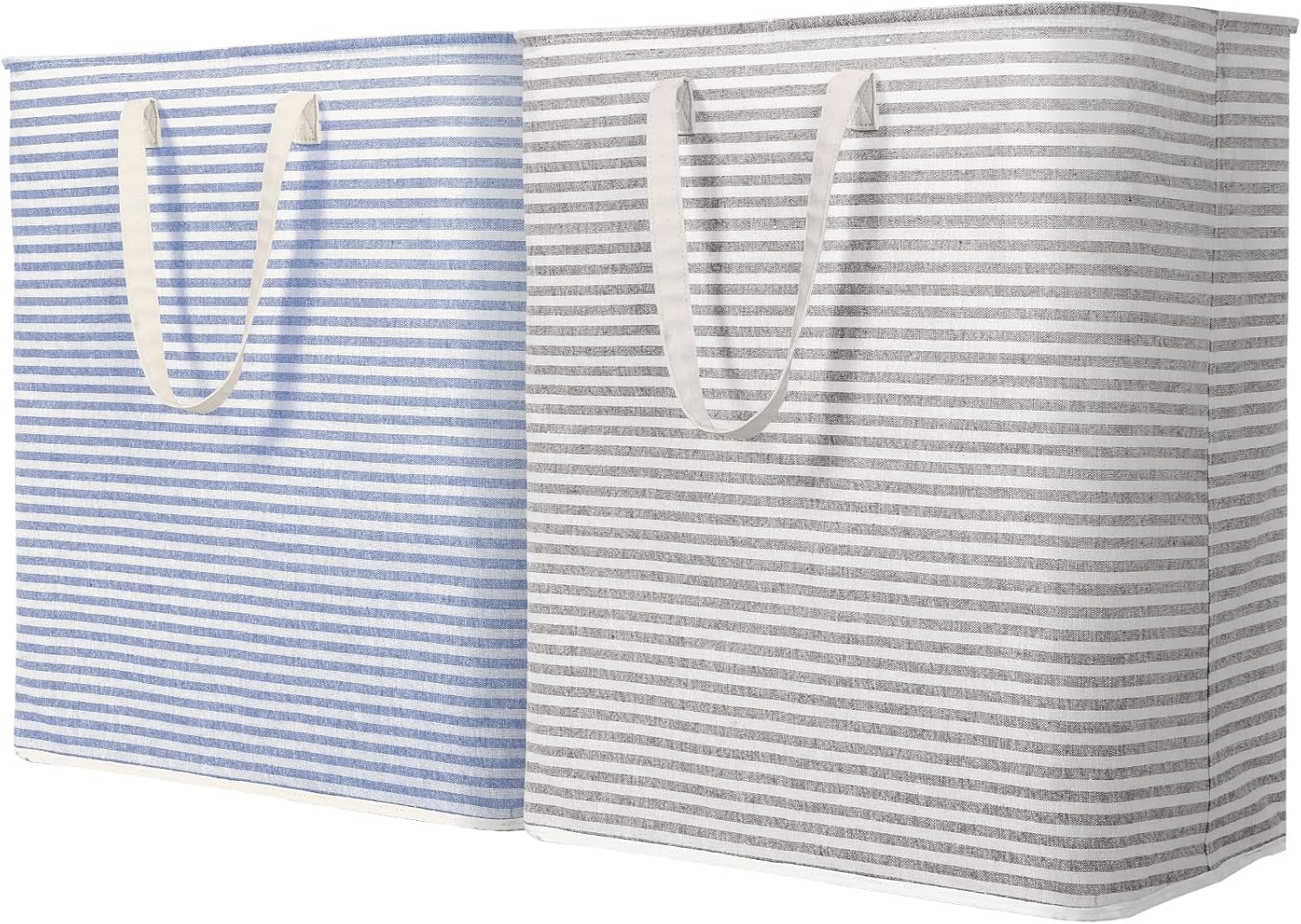 2 Pack Laundry Hamper Large Collapsible Laundry Basket, Freestanding ...