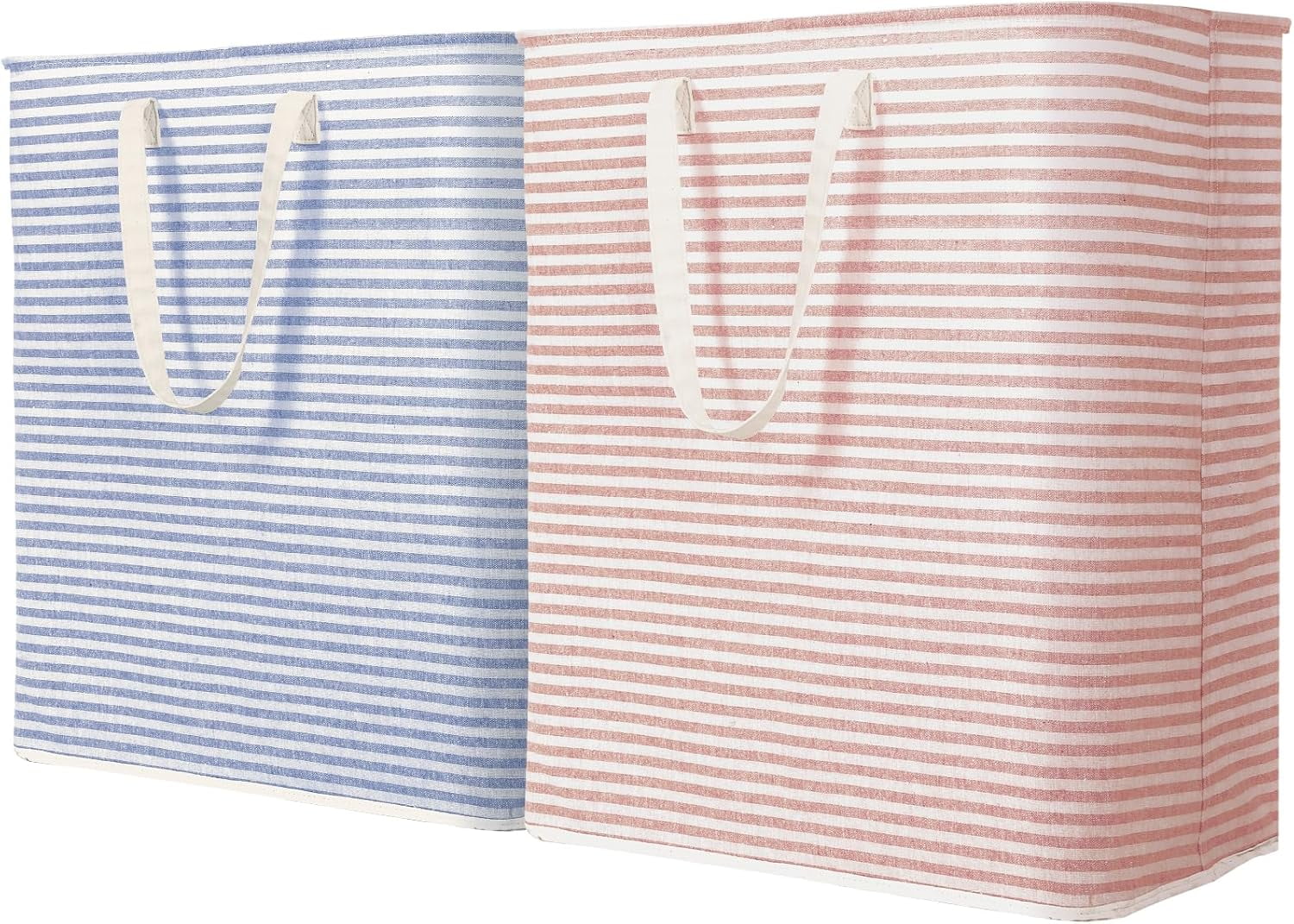 2 Pack Laundry Hamper Large Collapsible Laundry Basket, Freestanding ...