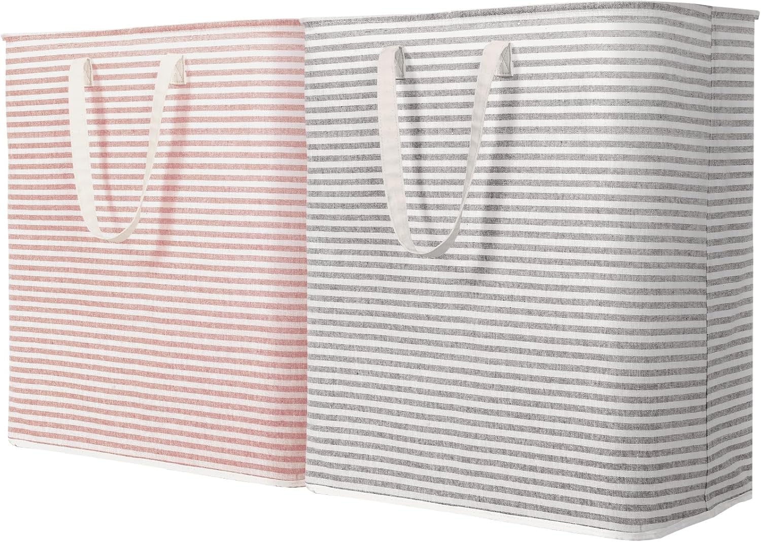 2 Pack Laundry Hamper Large Collapsible Laundry Basket, Freestanding ...