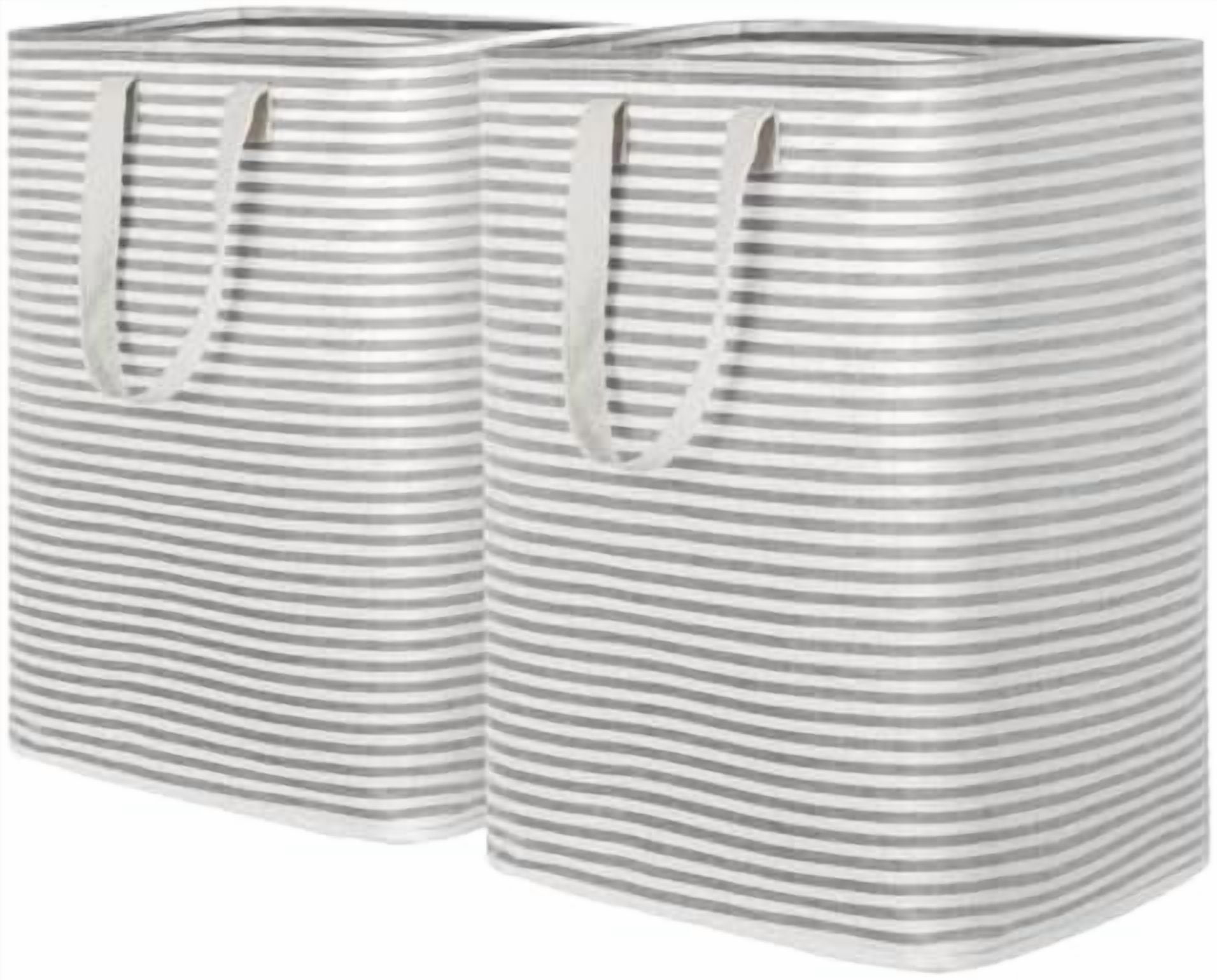 2 Pack Laundry Hamper Large Collapsible Laundry Baskets, Freestanding ...