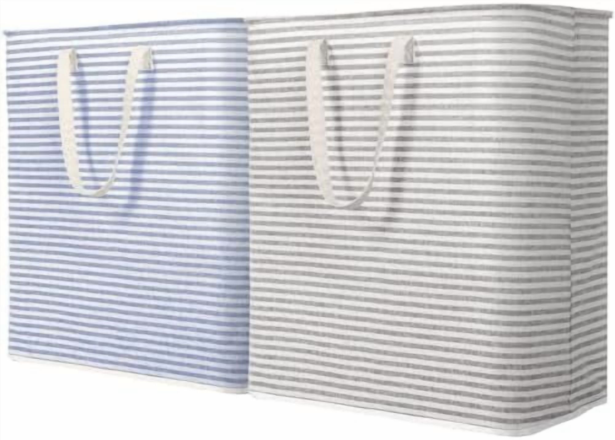 2 Pack Laundry Hamper Large Collapsible Laundry Baskets, Freestanding ...