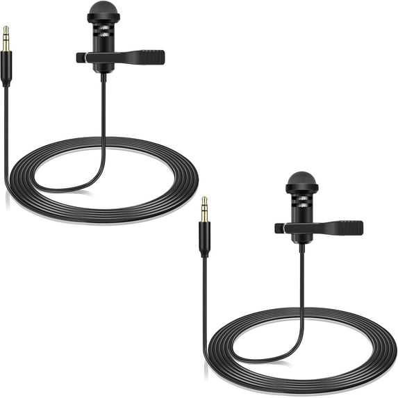 2 Pack Lavalier Microphone Compatible with Mic 2 & Wireless Pro ...