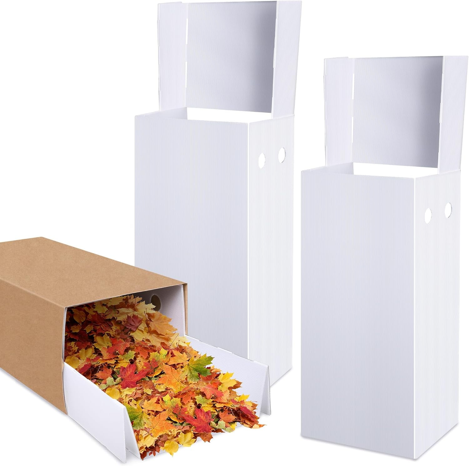 2 Pack Lawn and Leaf Chute, 47'' x 14.5'' '' Reusable Leaf Chute Funnel ...