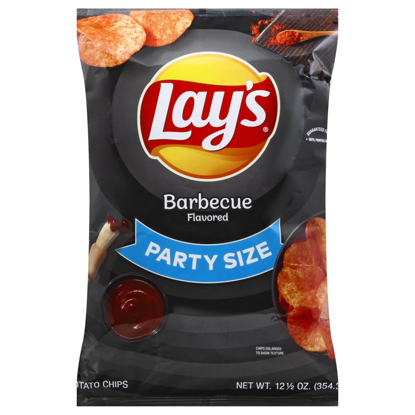 2 Pack Lay's Barbecue Potato Chips Party Size - Walmart.com