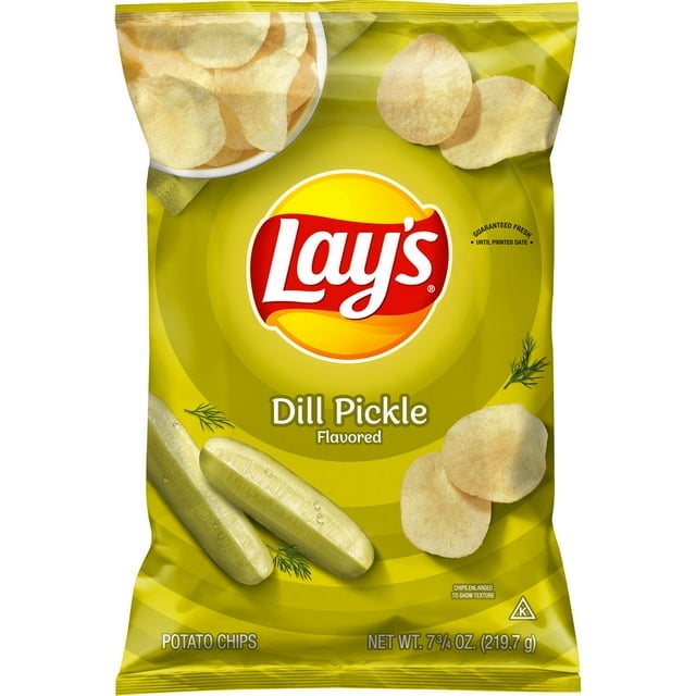 2 Pack Lay's Dill Pickle Potato Snack Chips, 7.75 oz Bag - Walmart.com