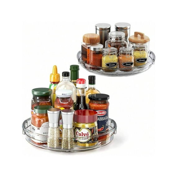 2 Pack Lazy Susan Turntable Organizer For Cabinet, 0.6'' 9.25 ...