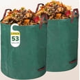 2 Pack Leaf Bags, Reusable Yard Waste Bags, Heavy Duty Lawn Bags Garden ...
