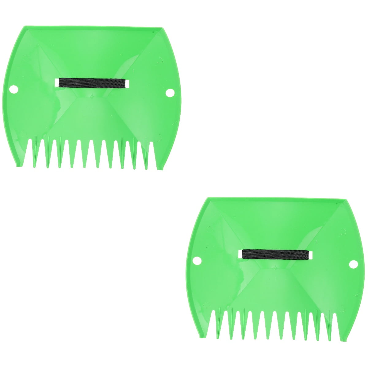 2 Pack Leaf Rake Rakes Grass Garden Tools Grabber Head Green Plastic ...