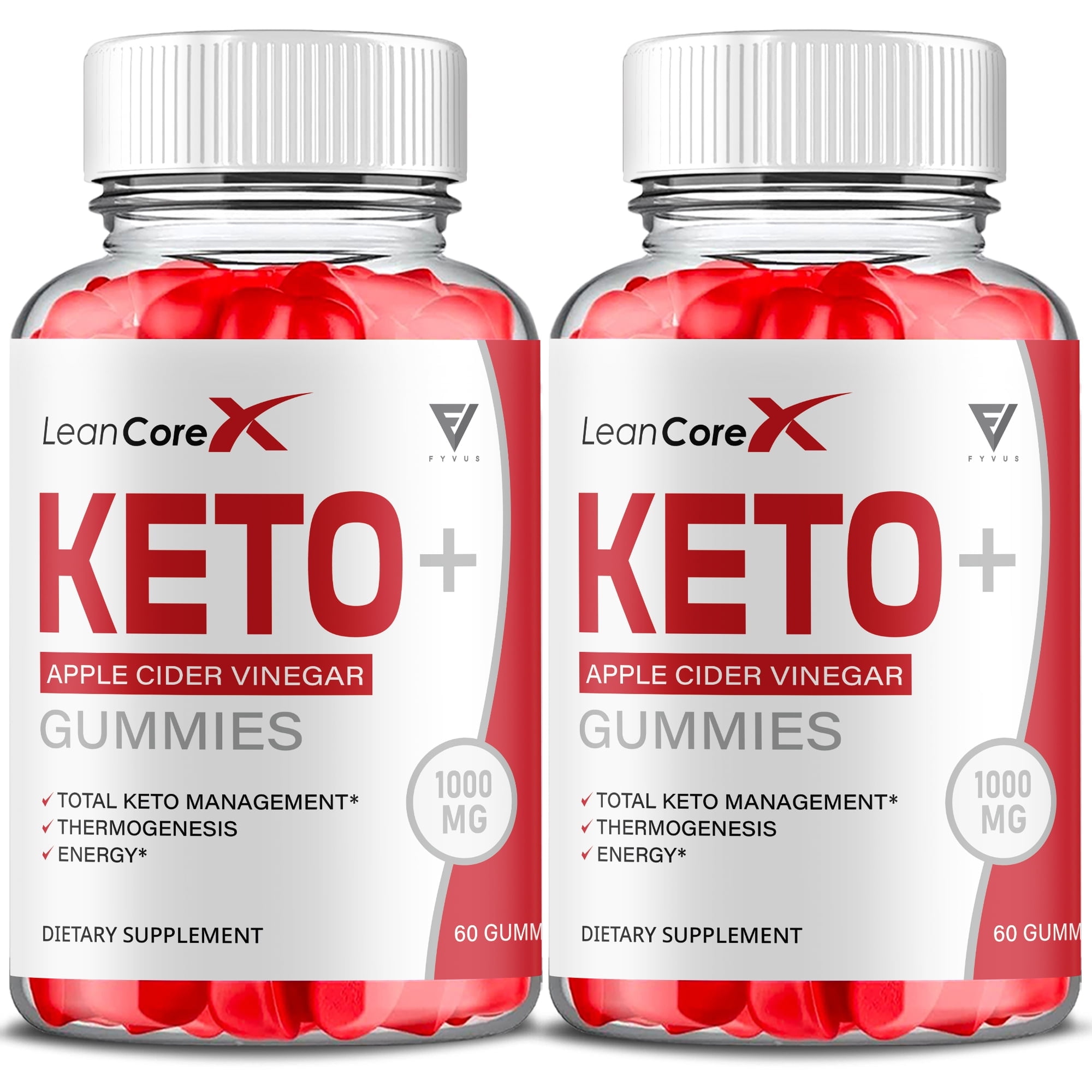 (2 Pack) Lean Core X ACV Keto Gummies, Lean Core X Maximum Strength ...