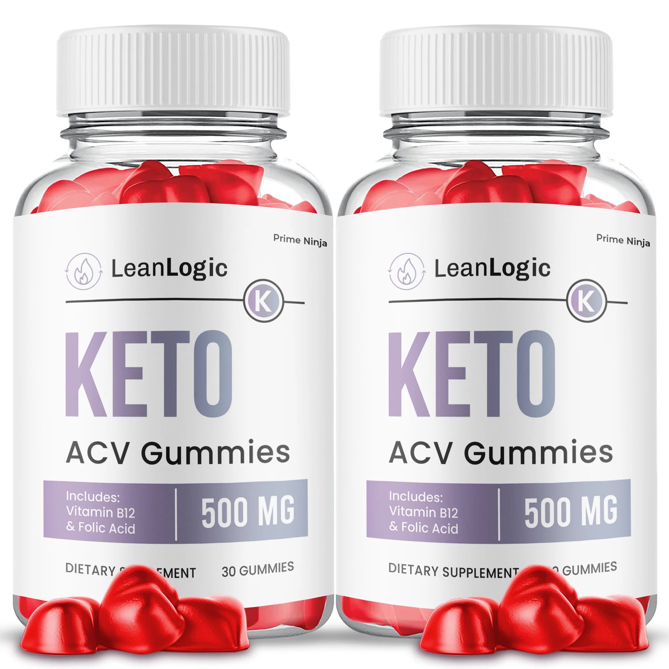 (2 Pack) Lean Logic Keto ACV Gummies, Apple Cider Vinegar, Max Strength ...