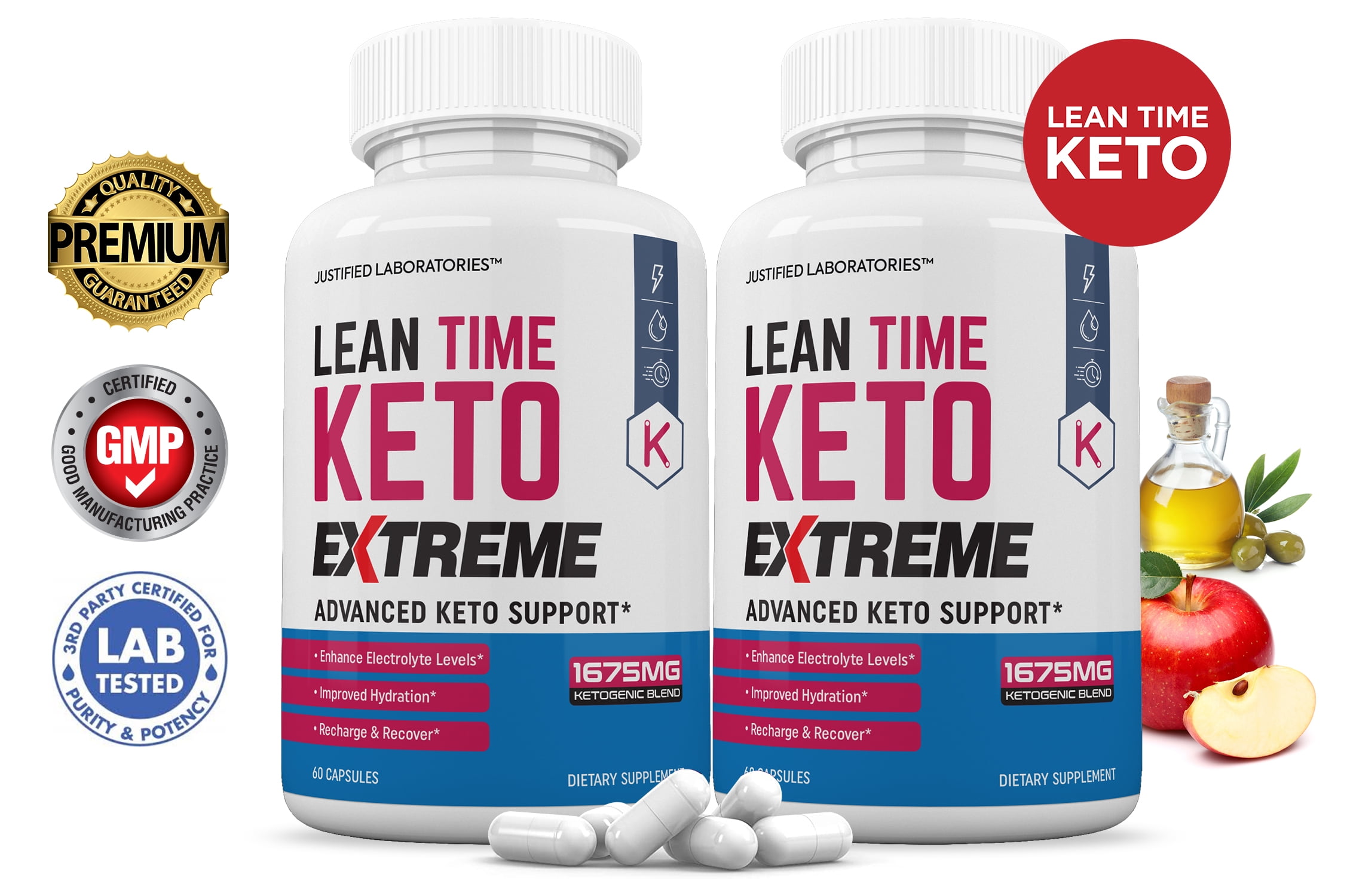(2 Pack) Lean Time Keto ACV Extreme Pills 1675mg Alternative to Gummies ...