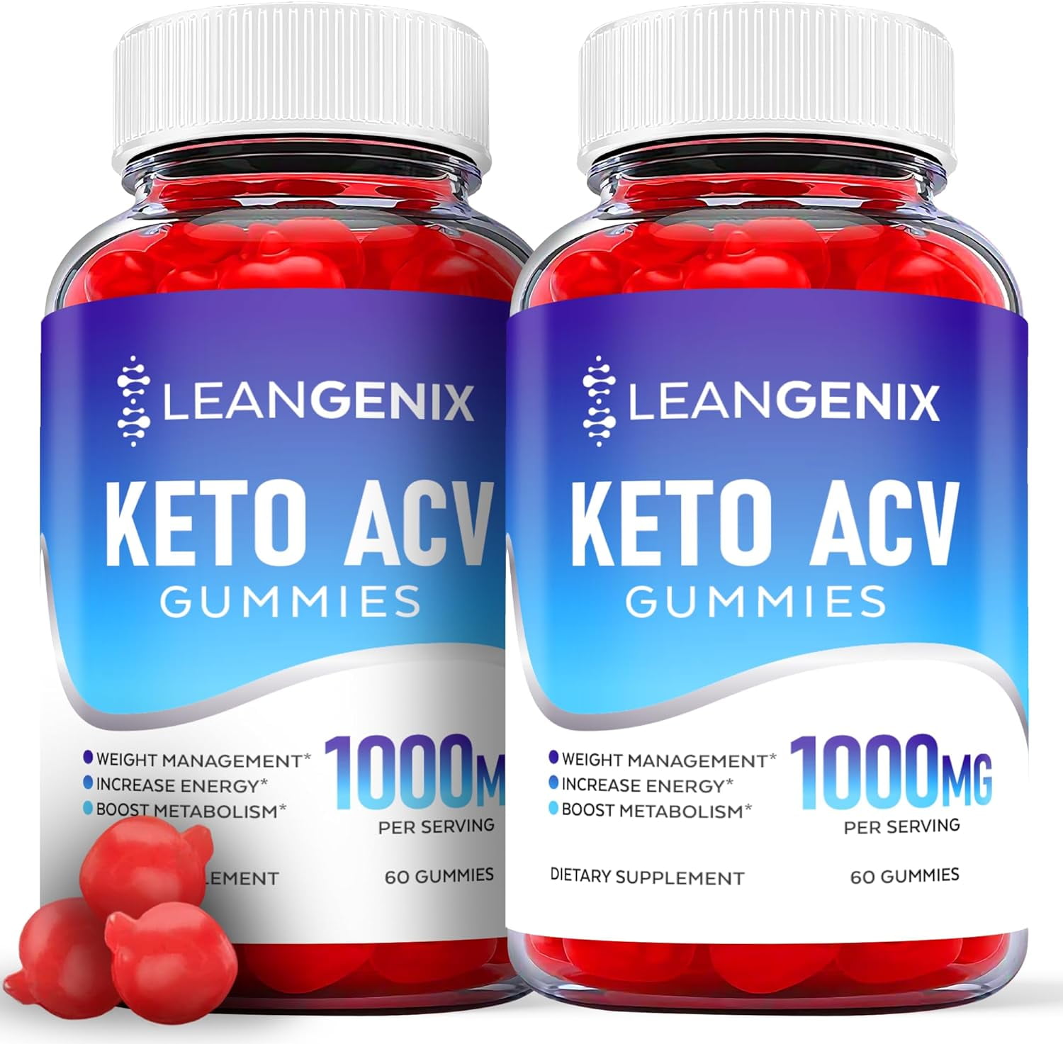 (2 Pack) Leangenix Keto ACV Gummies - Apple Cider Vinegar Supplement ...