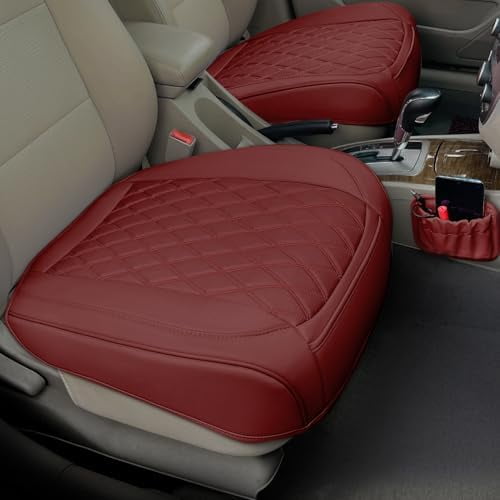 2 Pack Leather Front Car Seat Cover Bottom Car Seat, Anti-Slip and Full ...