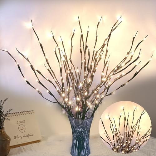 2 Pack Led Branch Light Battery Operated Lighted Branch Vase Filler ...