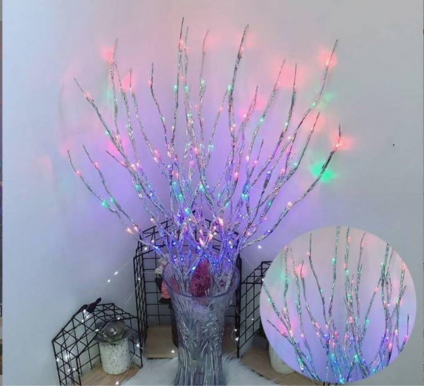 2 Pack Led Branch Light Battery Operated Lighted Branch Vase Filler ...